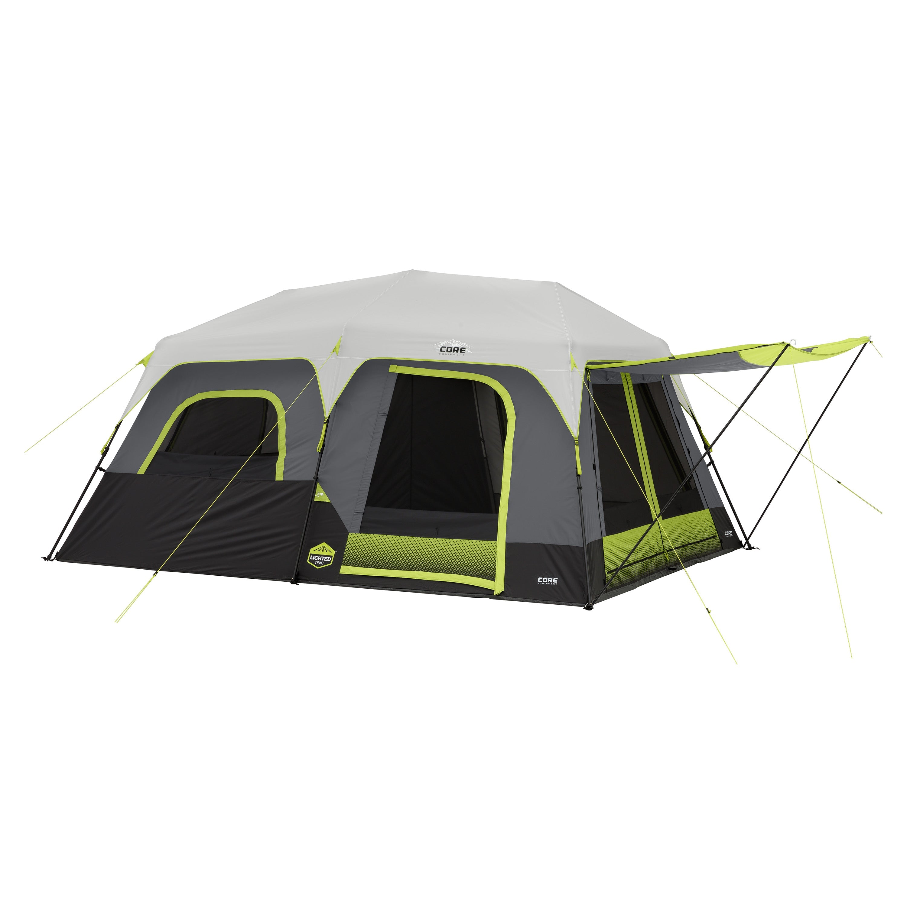 10 Person Lighted Instant Cabin Tent with Awning - Model: 40252 – Core ...