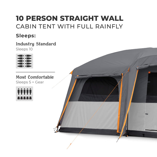 10 Person Straight Wall Cabin Tent – Core Equipment