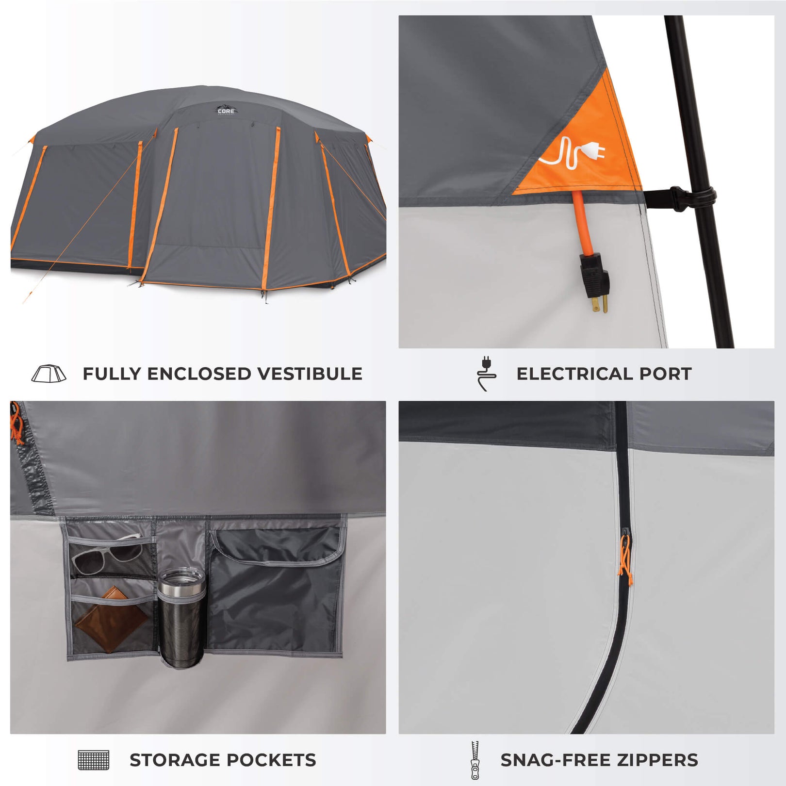 10 Person Straight Wall Cabin Tent – Core Equipment