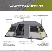 12 Person Instant Cabin Tent with Full Rainfly – Core Equipment