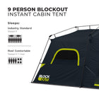 9 Person Blockout Instant Cabin Tent – Core Equipment